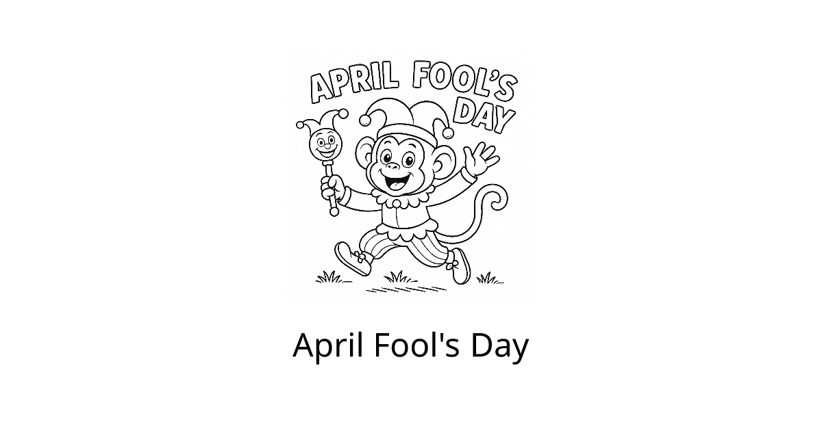 April Fool's Day | Free Coloring Page