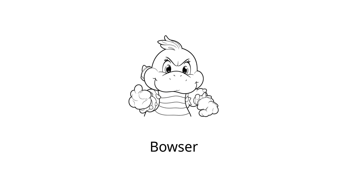 Bowser | Free Coloring Page