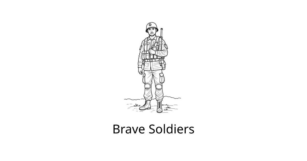 Brave Soldiers | Free Coloring Page