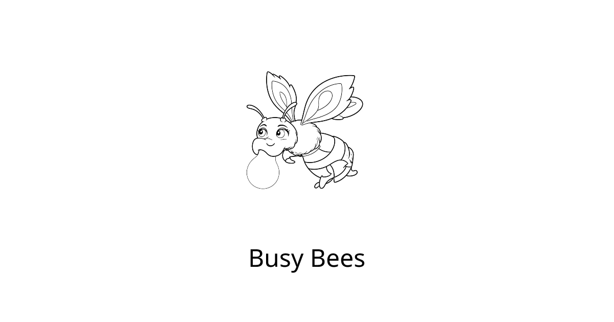 Busy Bees | Free Coloring Page