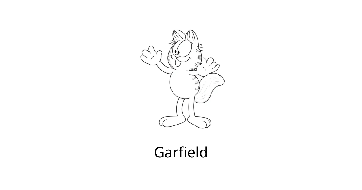 Garfield | Free Coloring Page