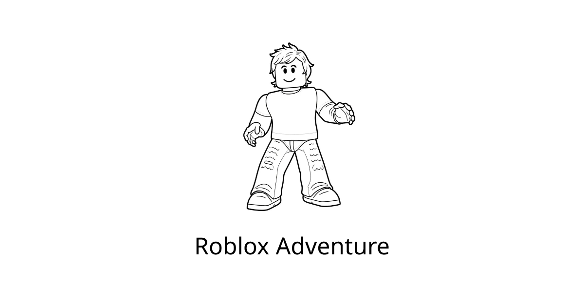 Roblox Adventure | Free Coloring Page