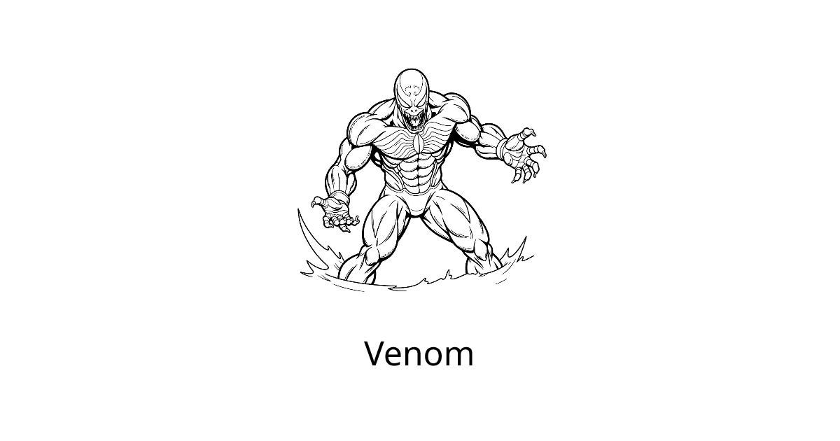 Venom | Free Coloring Page